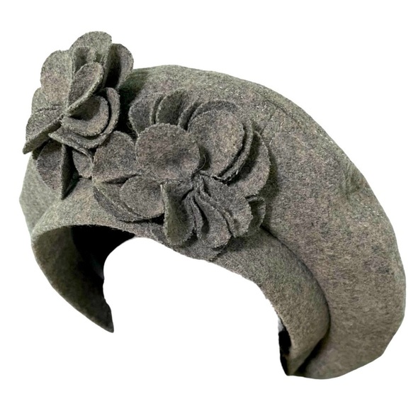 Accessories | Classic Grey Flower Design Wool Viscose Fancy Stylish ...